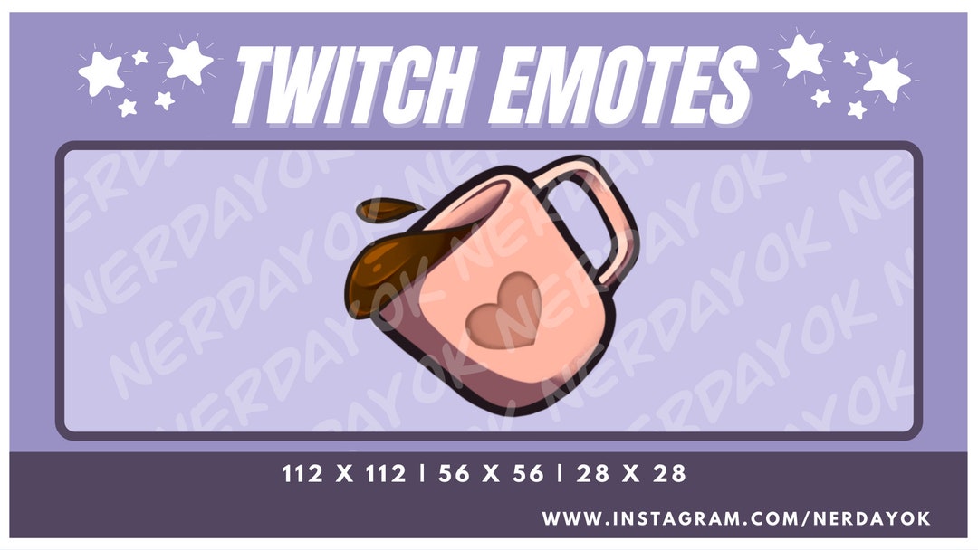 Cute Coffee Cup Emote for Twitch, Discord and Streams - Etsy UK