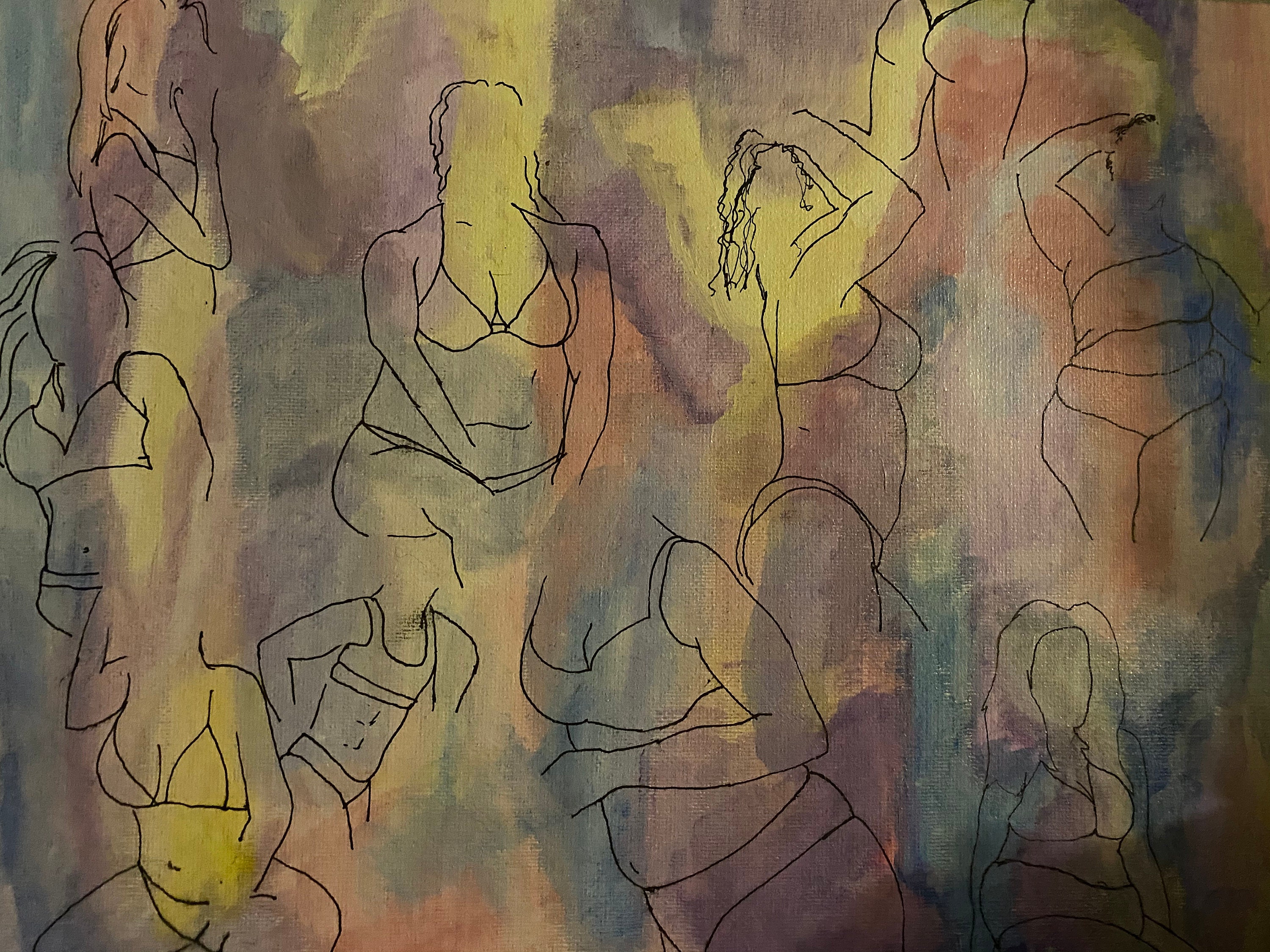 Colorful Body Positive Art Abstract Human Figures - Etsy