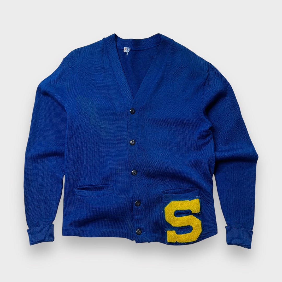 Vintage Varsity Class Sweater, College Letterman, 100% Wool, Blank ...