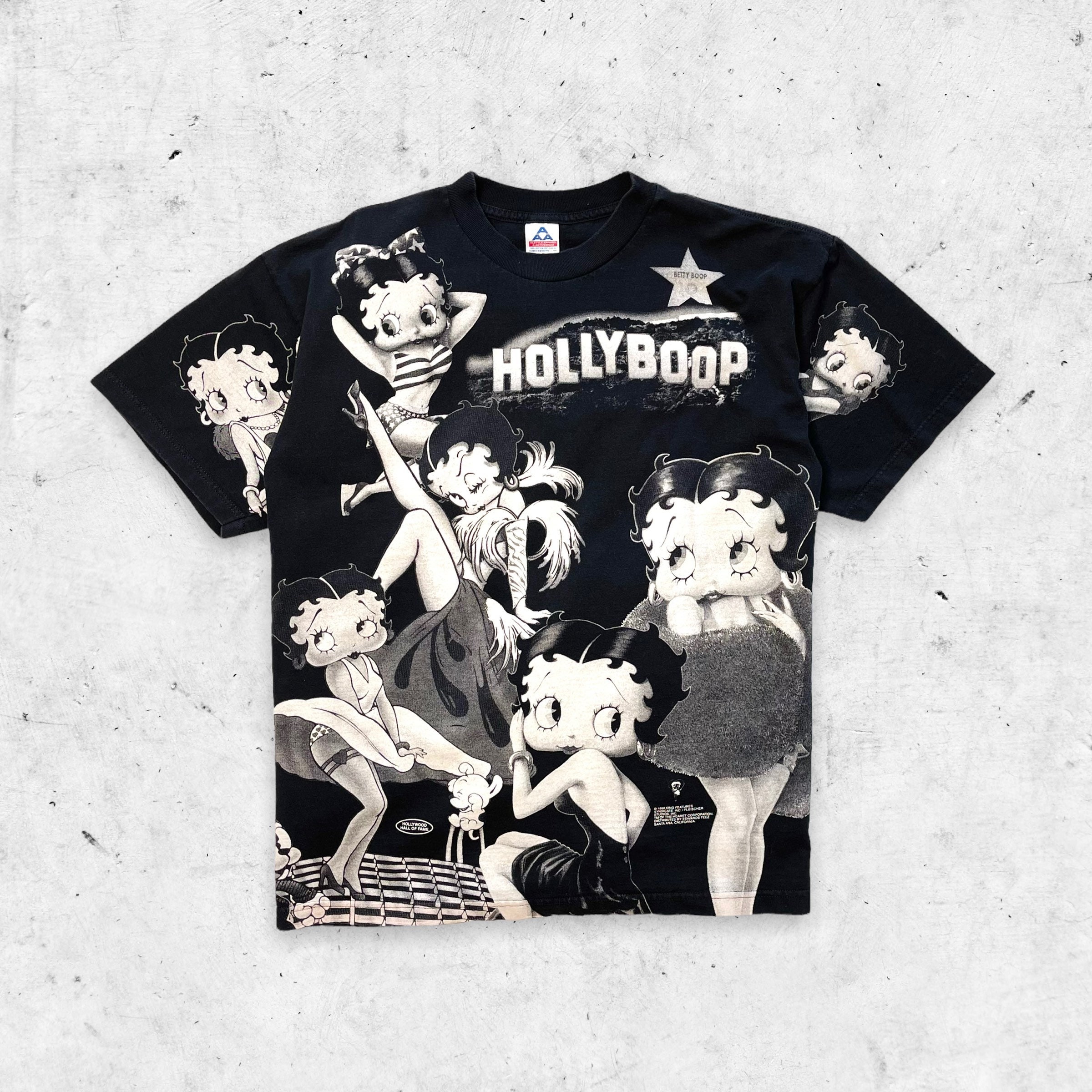 Vintage Betty Boop All Over Print Tshirt 90s - munimoro.gob.pe