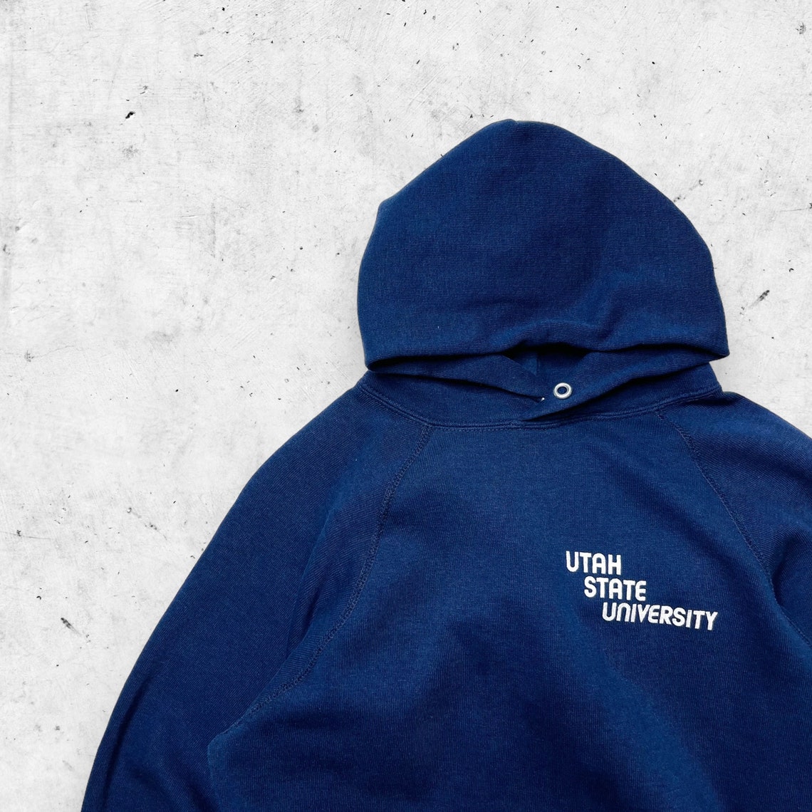 Vintage 80s Tultex Utah State University Raglan Hoodie Sweatshirt, 50/ ...