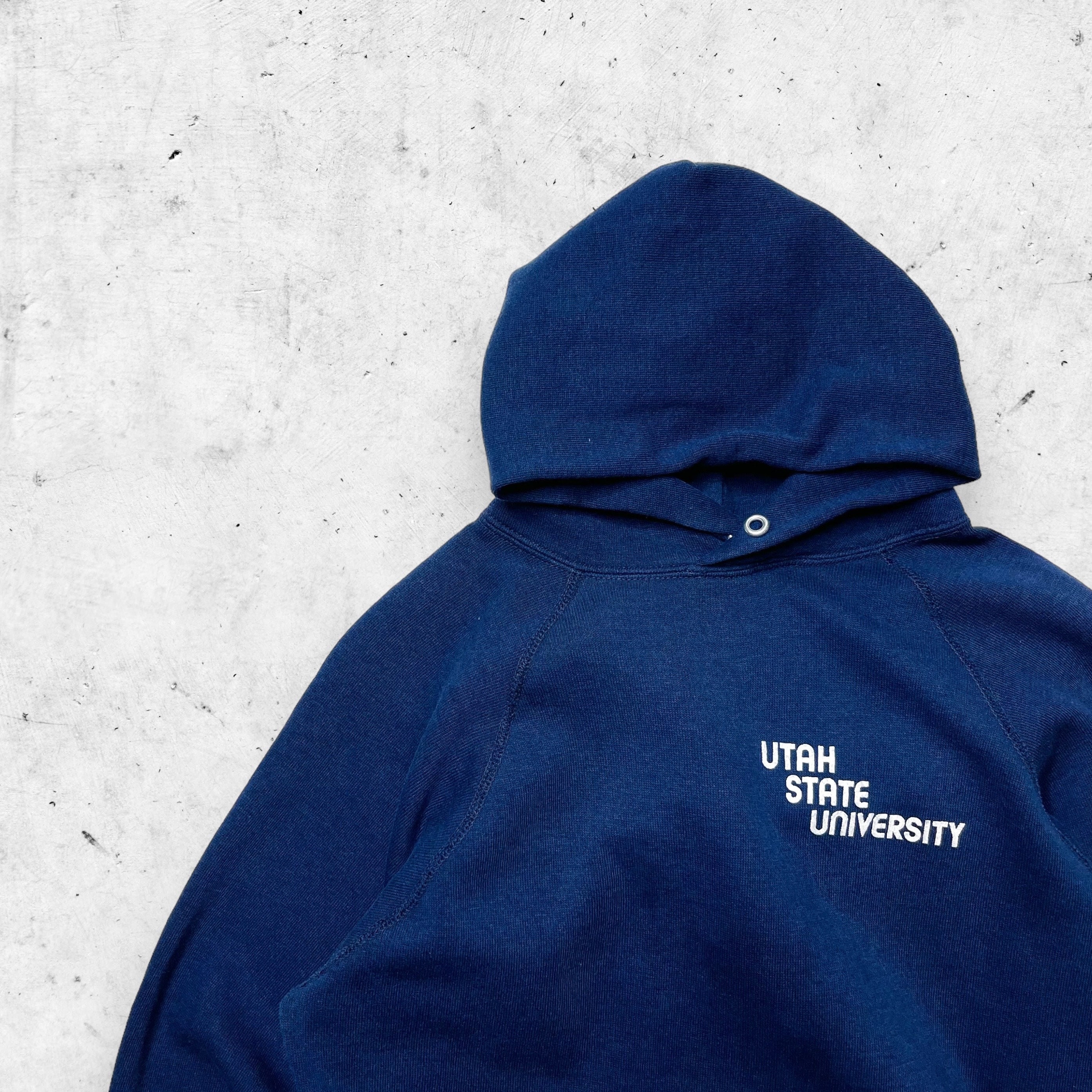 Vintage 80s Tultex Utah State University Raglan Hoodie Sweatshirt, 50/ ...