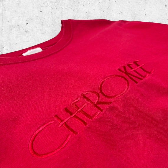 Vintage 90s Cherokee Spell Out Logo Embroidered Shirt… - Gem