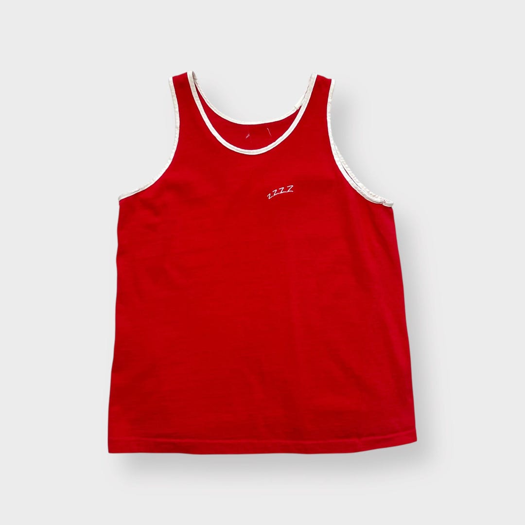Vintage 70s 80s Zzzz Ringer Tank Top Shirt, Single Stitch, Lounge Sleep ...