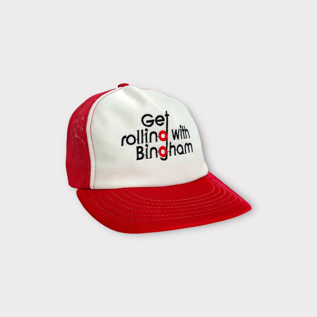 Vintage 80s Get Rolling With Bingham Trucker Snapback Hat, USA Made ...