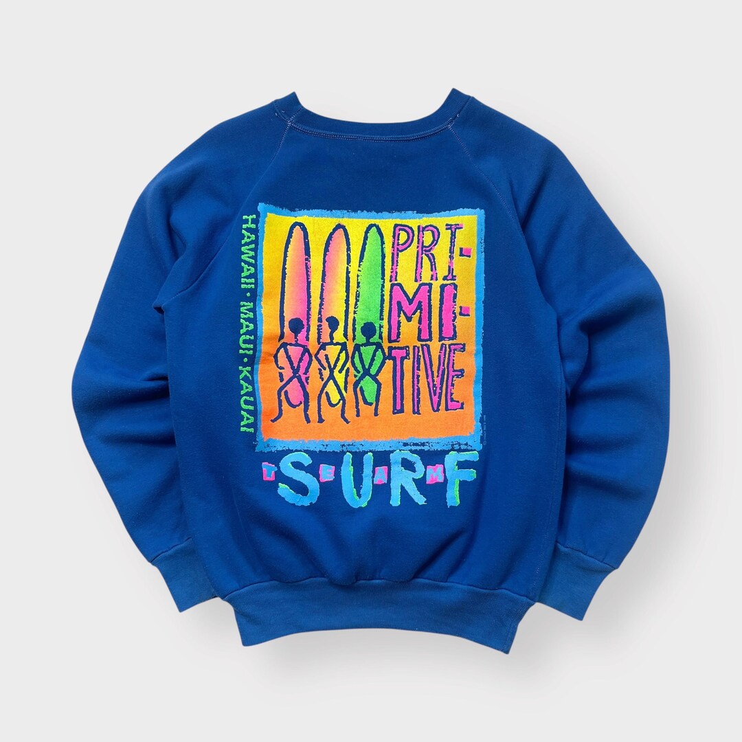 Vintage 90s Primitive Surf Team Raglan Sweatshirt, Hawaii Maui Kauai ...