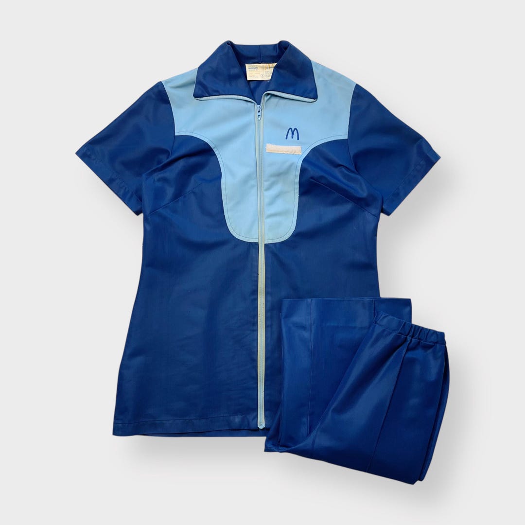 Vintage 1973 Mcdonalds Womens Full Uniform 2-piece Set, Shirt Pants ...