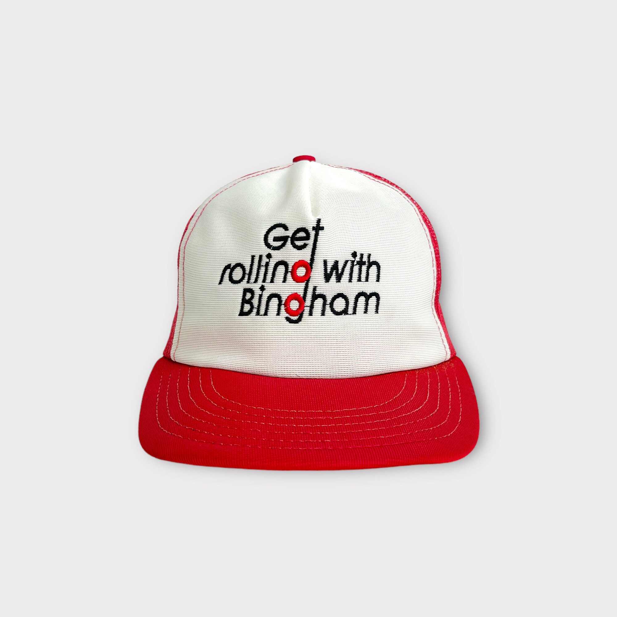 Vintage 80s Get Rolling With Bingham Trucker Snapback Hat, USA Made ...