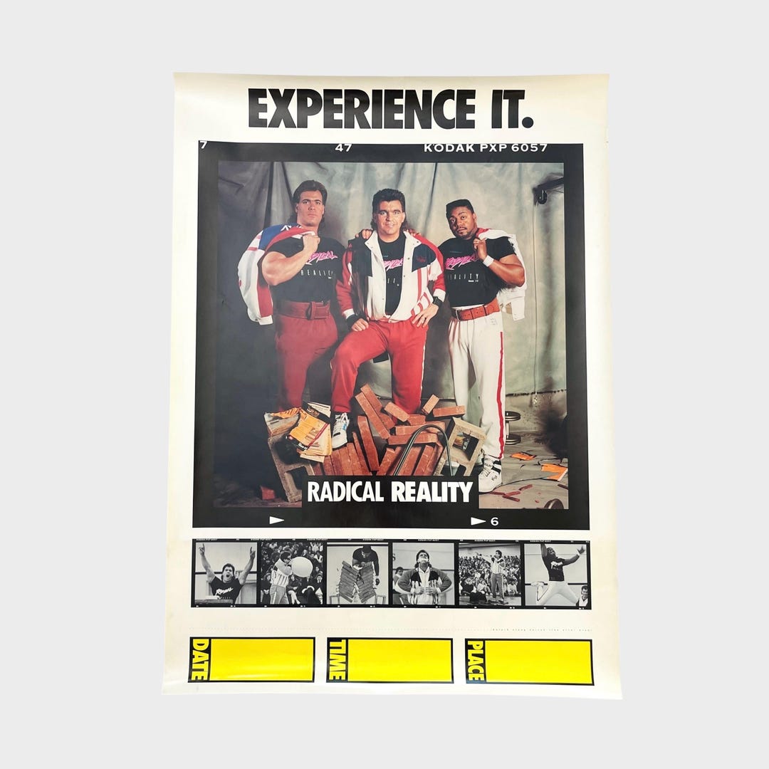 Vintage 80s Radical Reality Experience It Poster, Wrestling Church ...