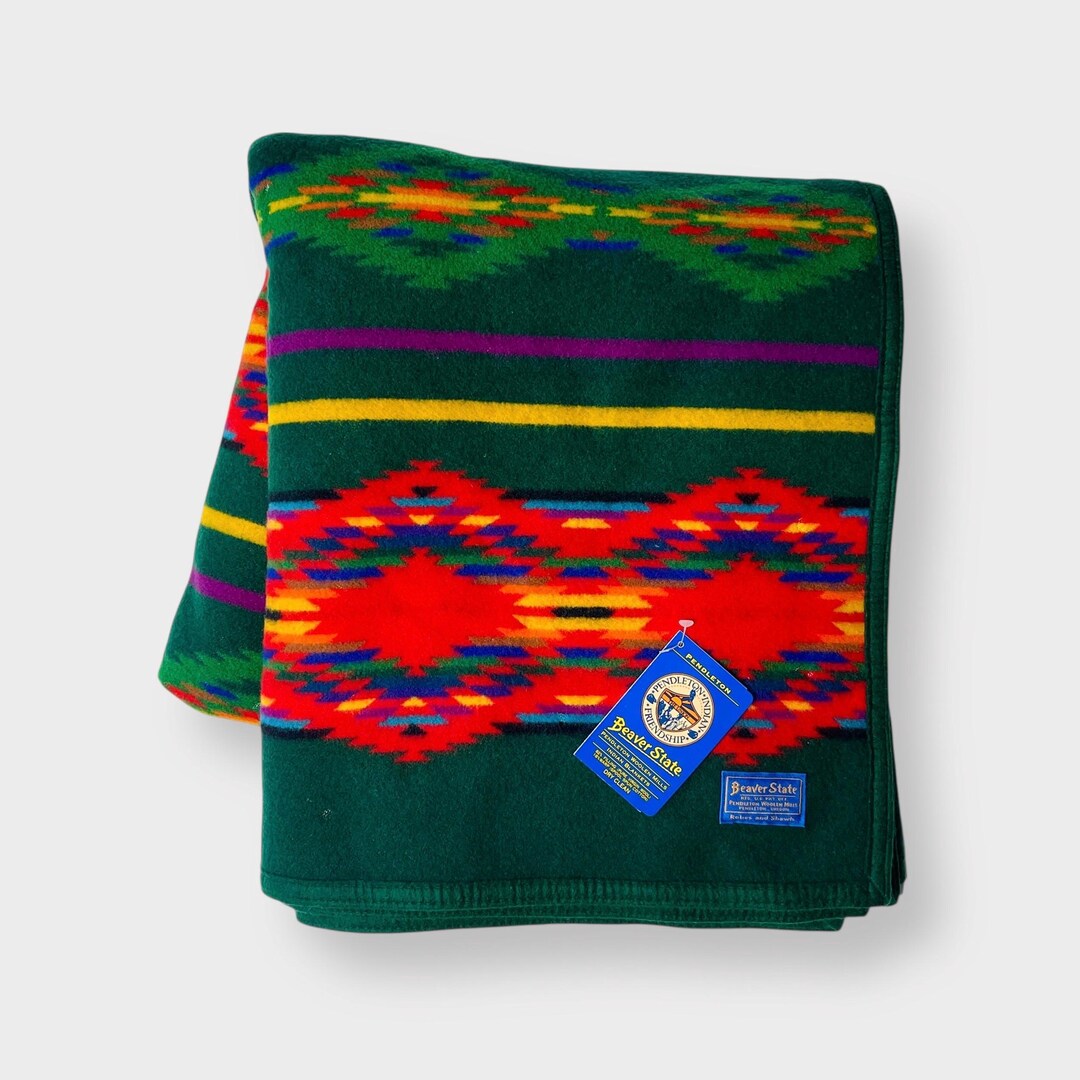 Vintage NOS NWT Pendleton Beaver State Wool Blanket, Aztec Navajo Southwestern USA - Etsy