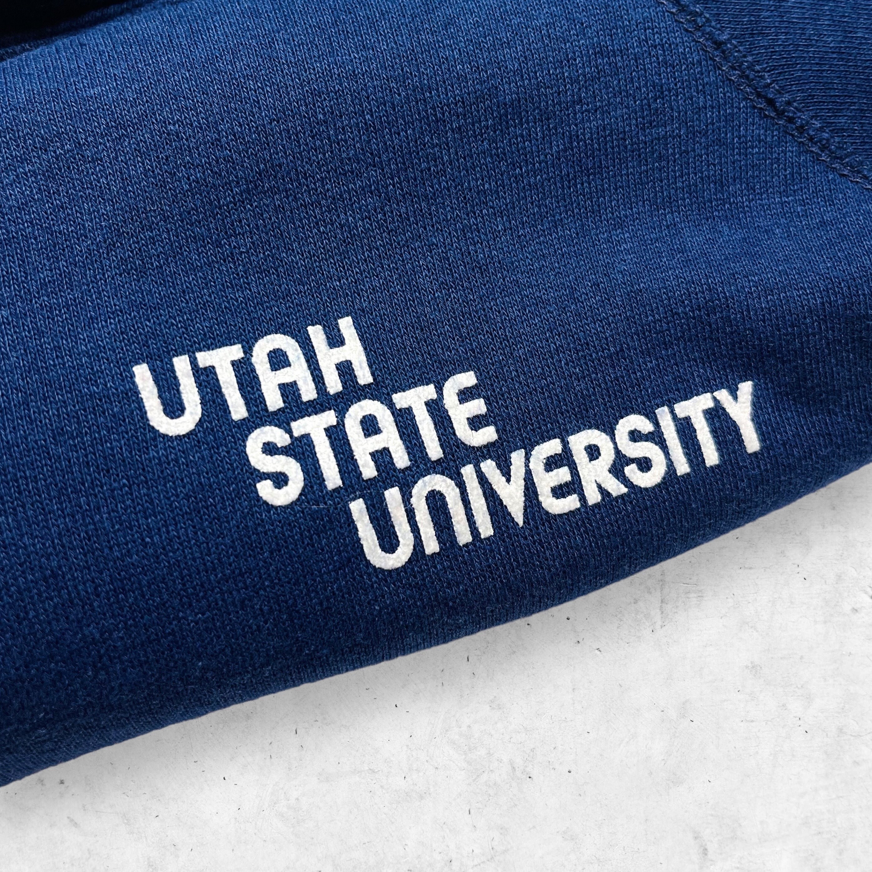 Vintage 80s Tultex Utah State University Raglan Hoodie Sweatshirt, 50/ ...