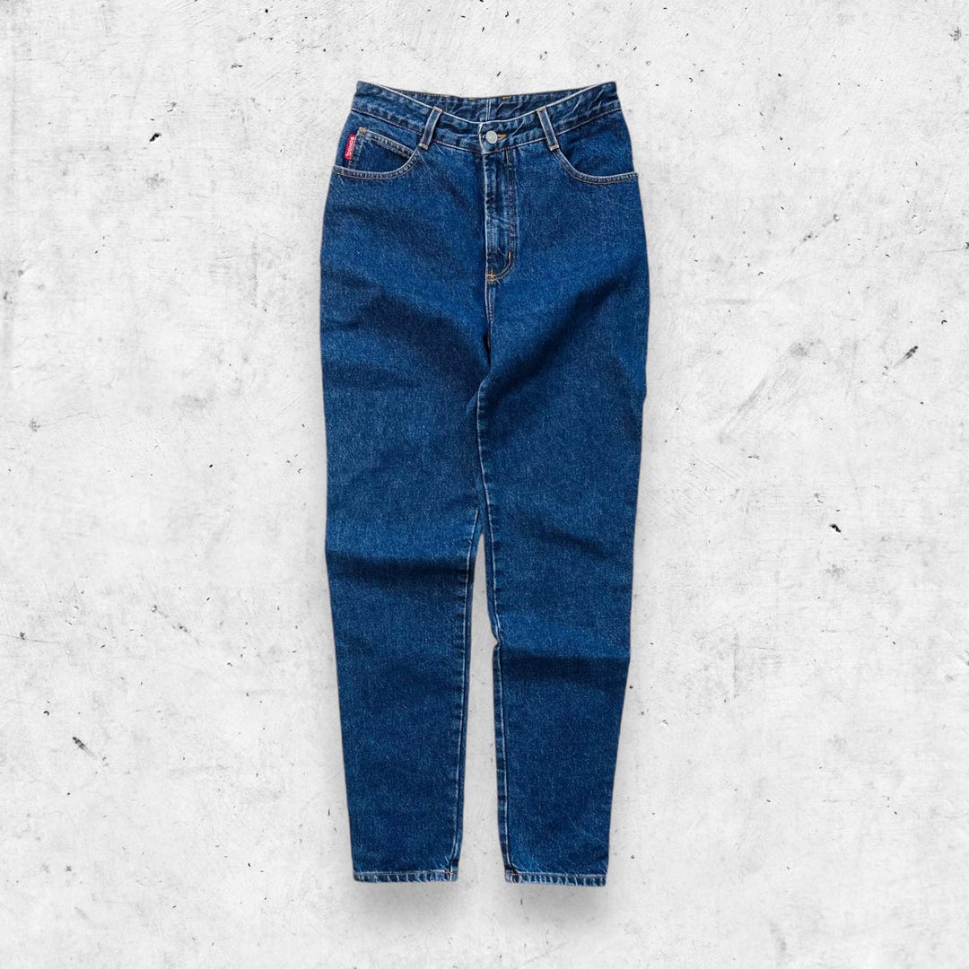 Vintage 90s Bongo Blue Jeans, High Rise Mom, Tapered, USA Made ...