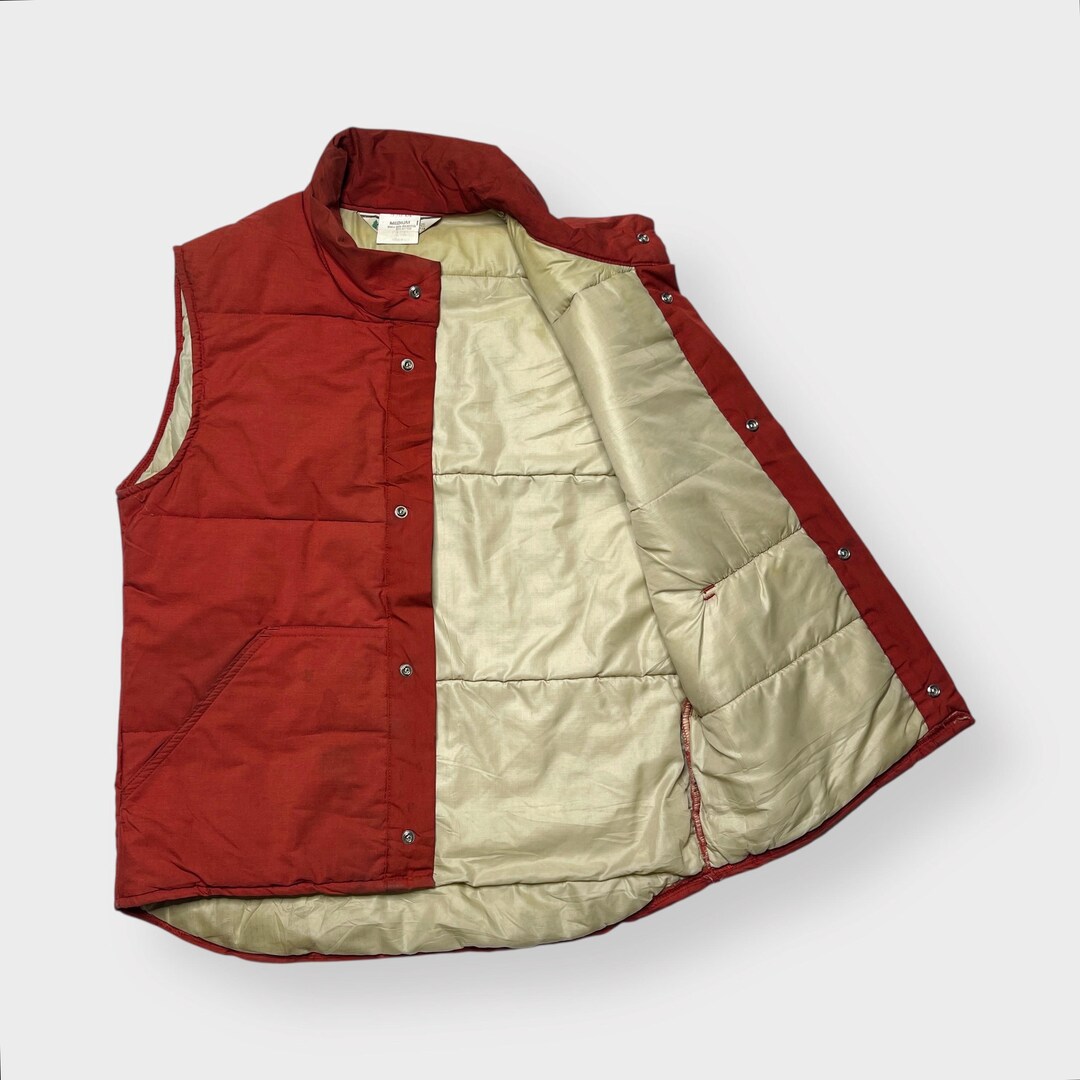 Vintage 70s REI Co-op Puffer Vest Jacket, Gore-tex Quilted, 1979 Burnt ...