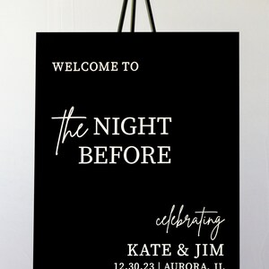 3D Acrylic Night Before Sign | Welcome to the Night Before | Welcome to ...