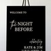 3D Acrylic Night Before Sign Welcome to the Night Before Welcome to the ...