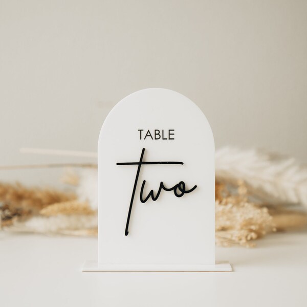 Acrylic Arch Table Number - Etsy