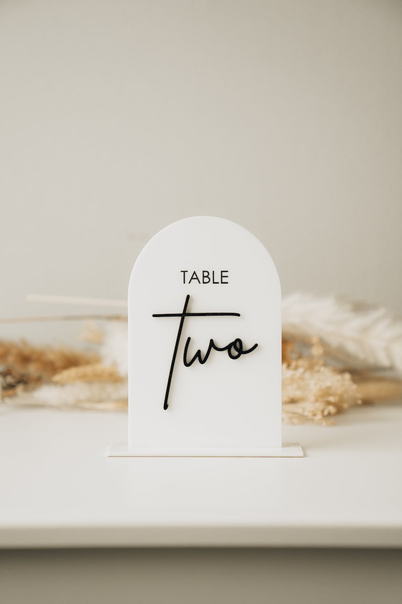 Acrylic Table Numbers, Arch Table Numbers, Wedding Table Numbers ...