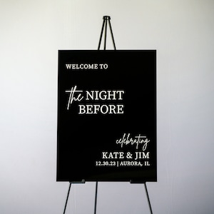 3D Acrylic Night Before Sign | Welcome to the Night Before | Welcome to ...