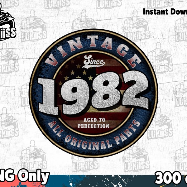 Vintage 1982 Png - Etsy
