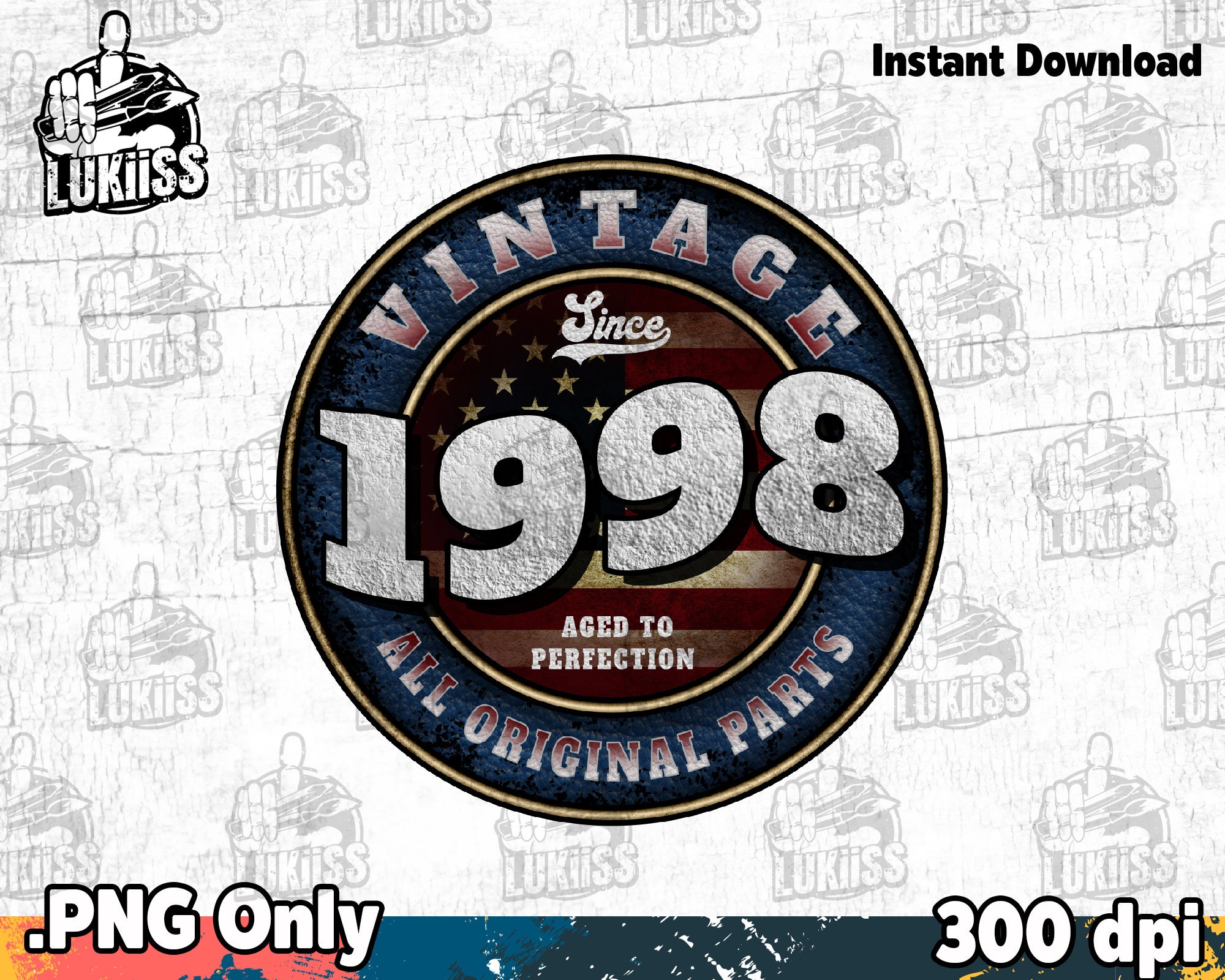 Vintage 1998 png Since 1998 Aged to perfection All original | Etsy