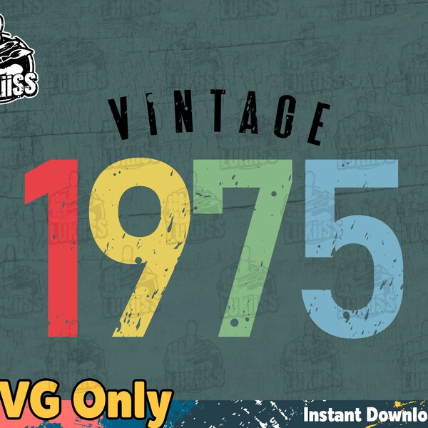 Vintage 1975 Svg - Etsy