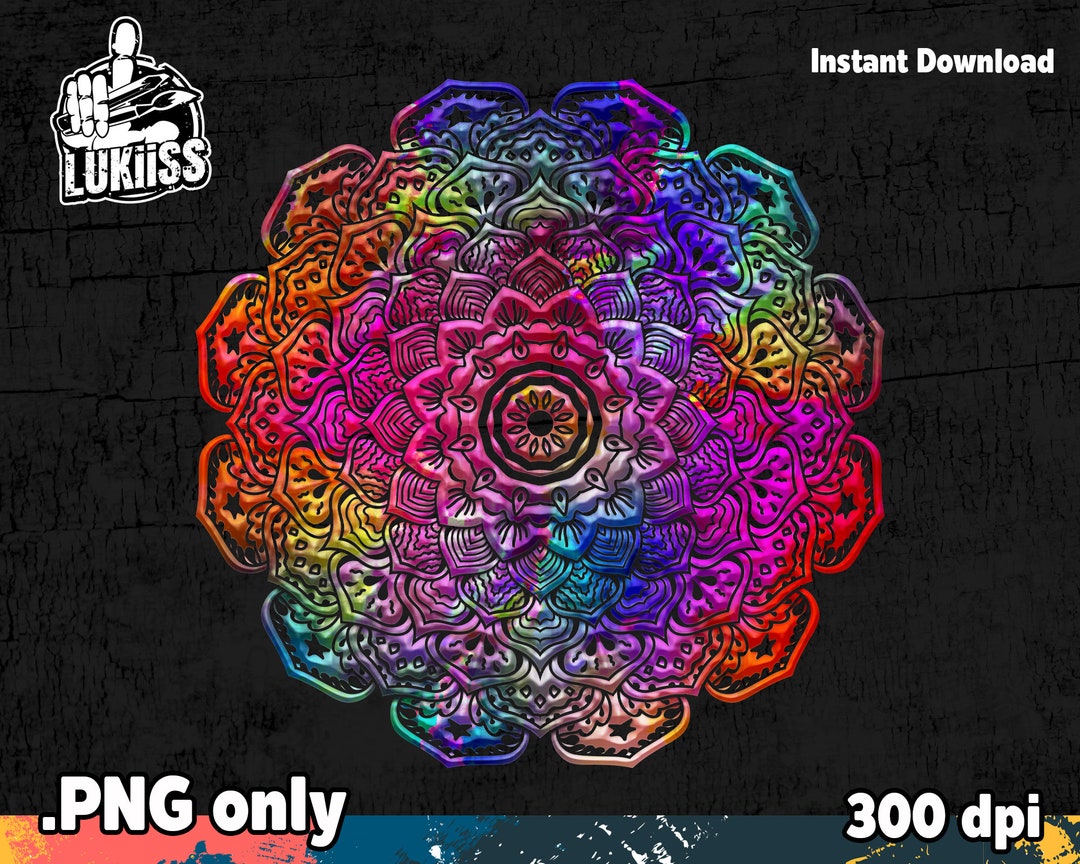 Colorful Floral Mandala Png Png Sublimation Designs Flower - Etsy