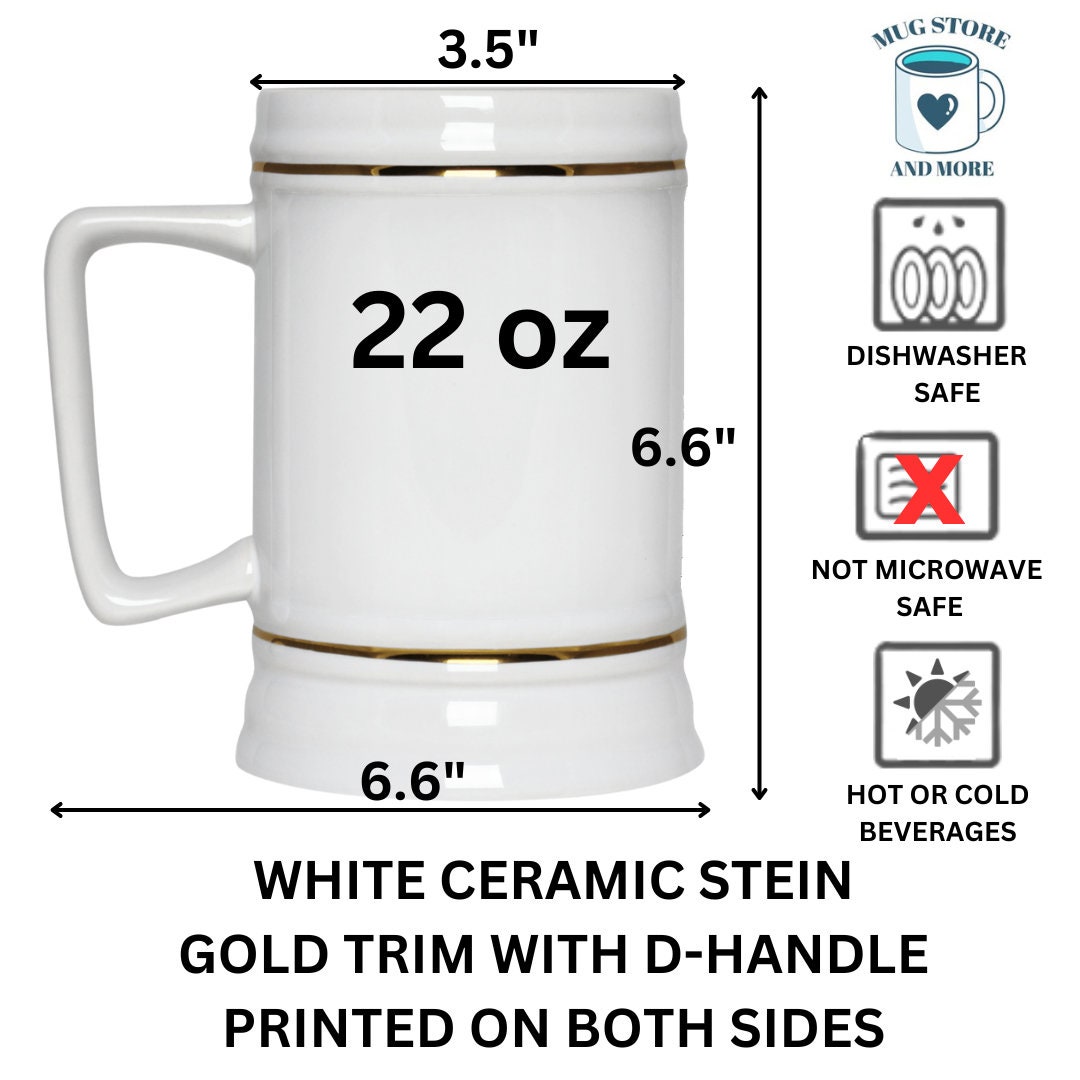 Personalized Beer Stein, Custom Ceramic Beer Stein, Custom Beer Stein ...