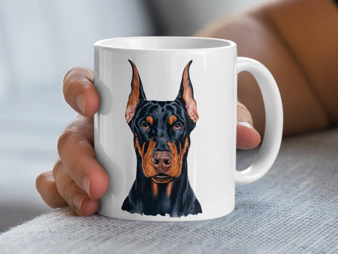 Custom Doberman Dog Mug - Perfect for Dog Lovers - Unique Pet Owner ...