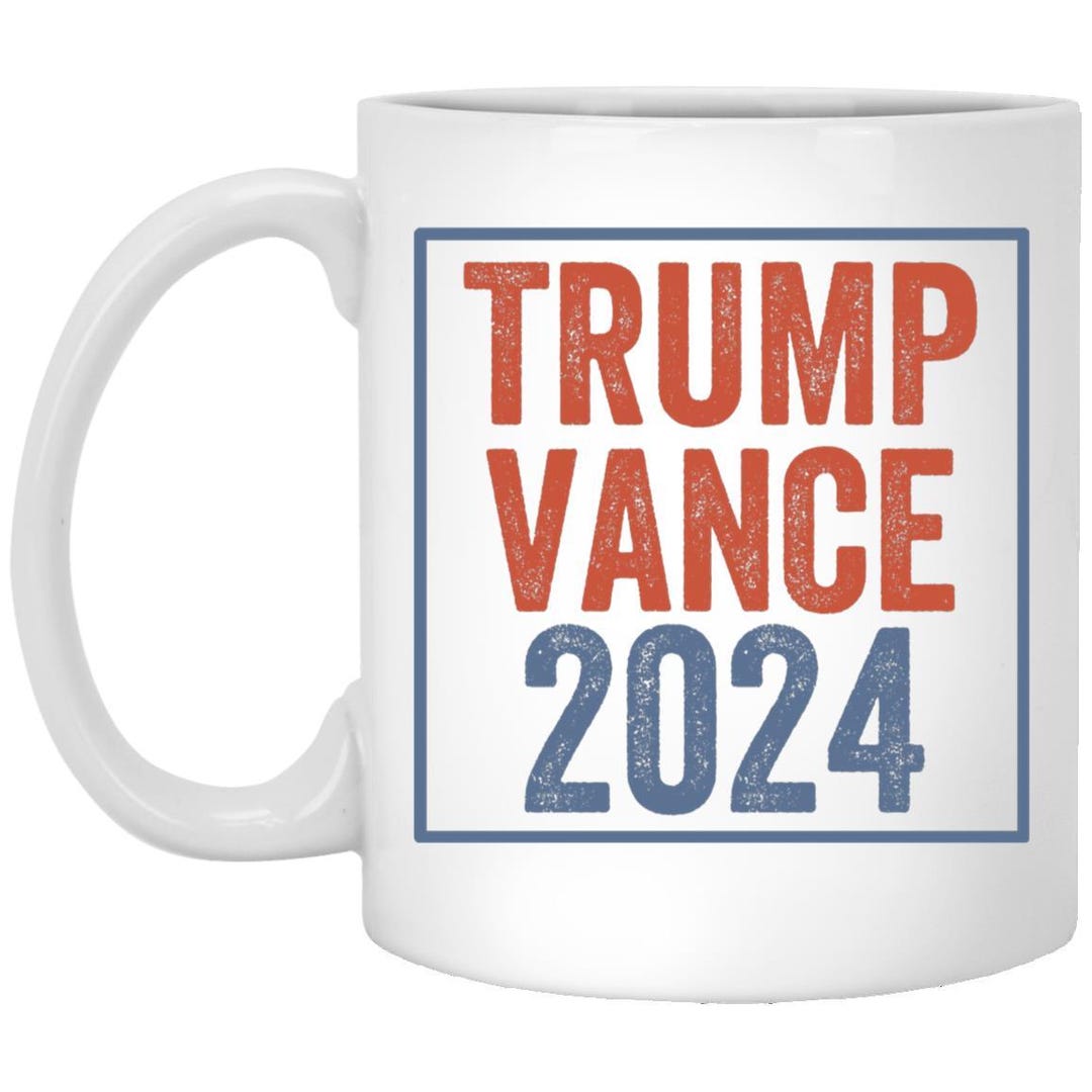 Trump Vance 2024 Mug, Patriotic Election Mug, Political Campaign Mug ...