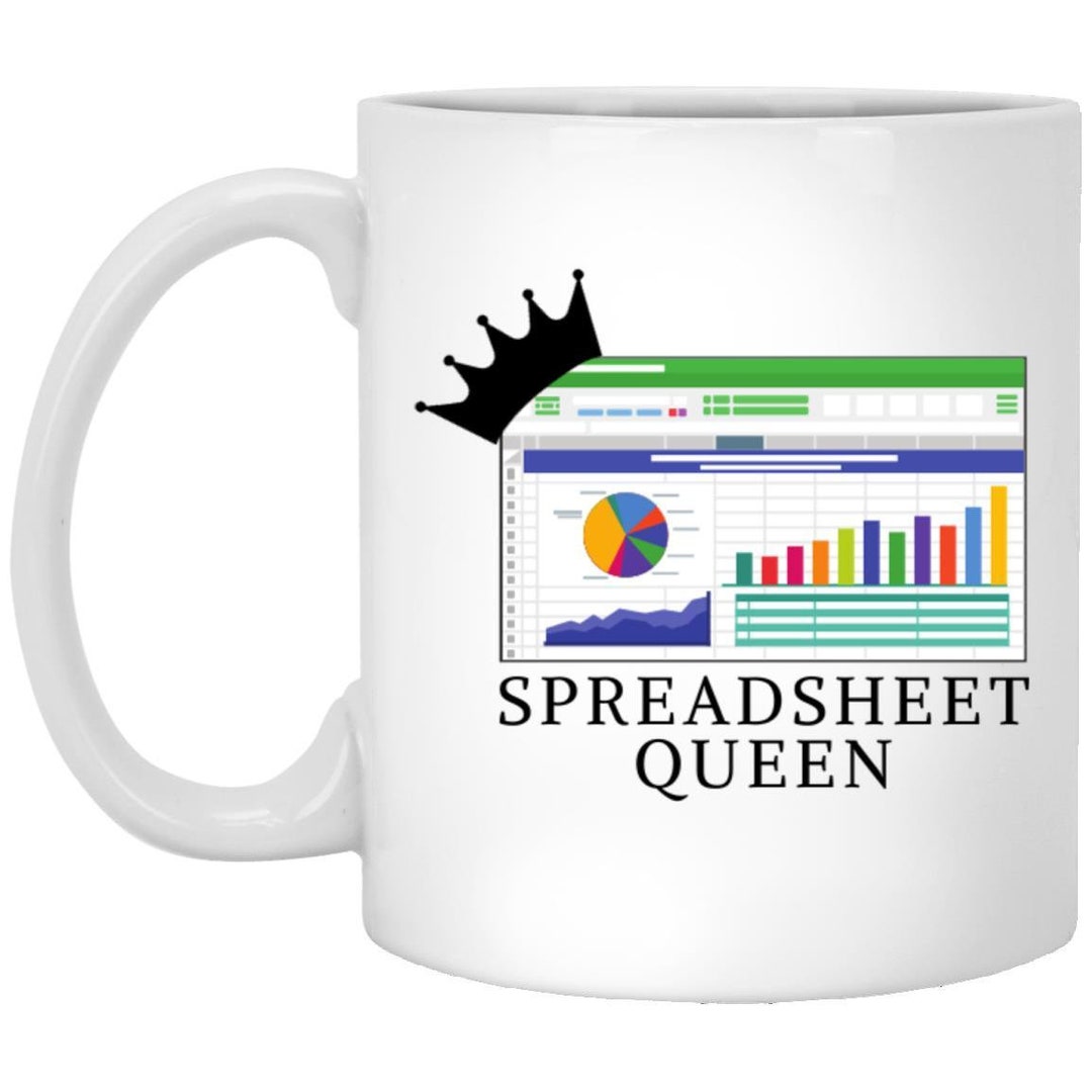 Spreadsheet Queen Mug, Funny Spreadsheet Mug, Gift for Her, Spreadsheet ...