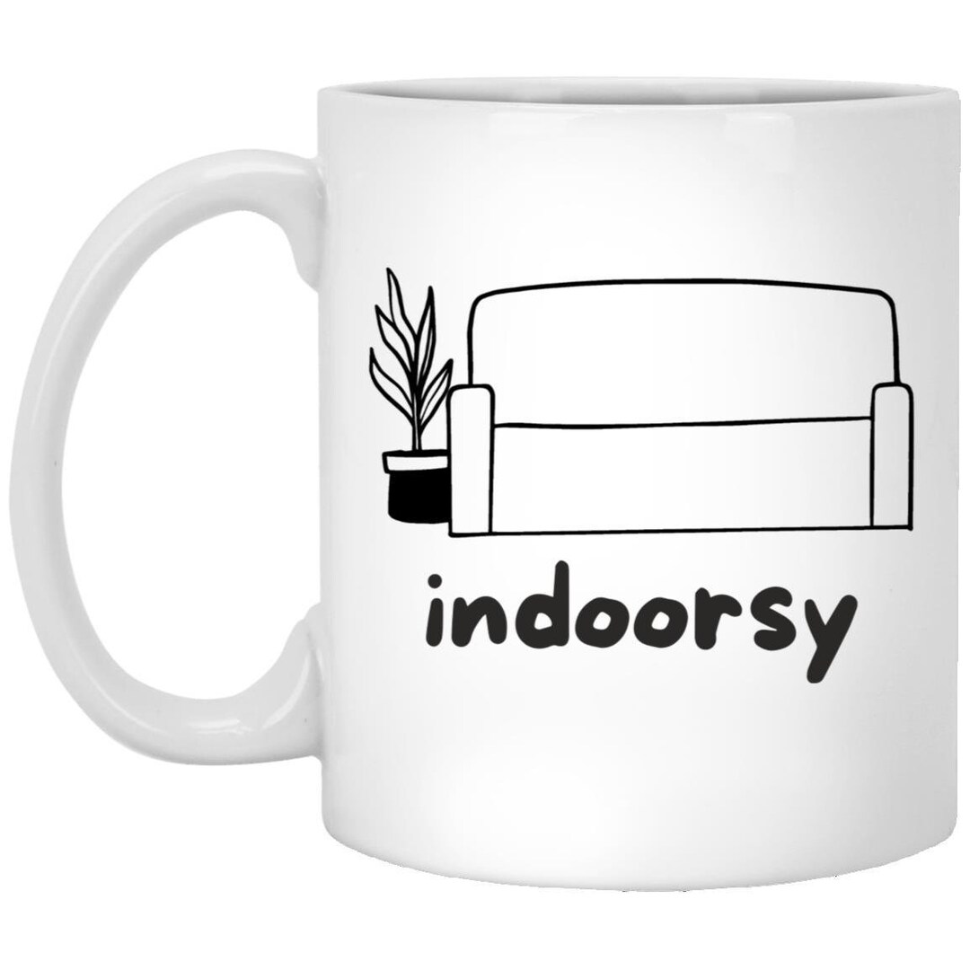 Funny Introvert Coffee Mug, Indoorsy, Homebody Gift, Indoorsy Mug ...