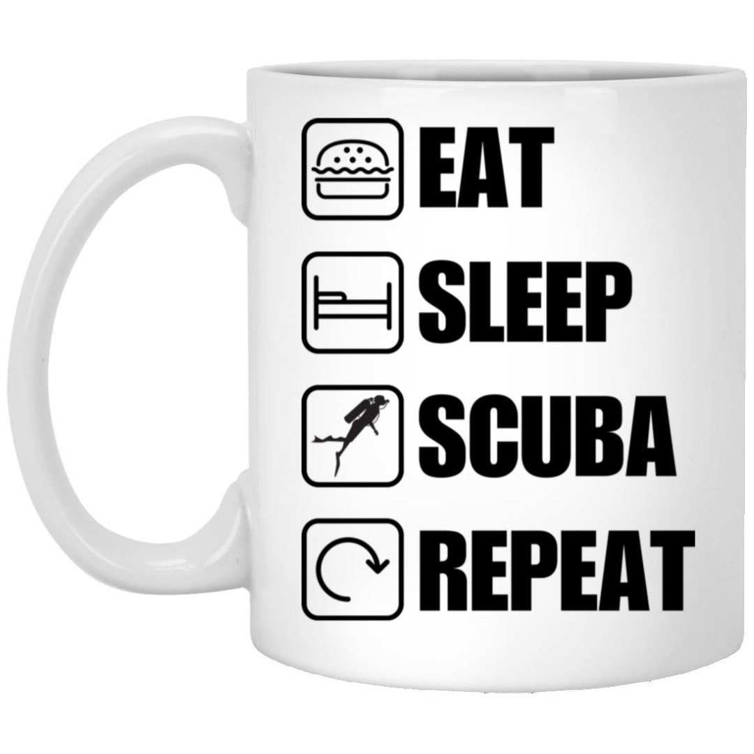 Scuba Diving Mug Eat Sleep Scuba Repeat Great Gift for Dive Addicts - Etsy