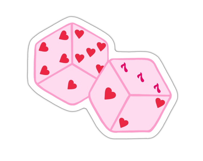 Lucky Dice Sticker, 777 Sticker, Angel Number Sticker, Aesthetic ...