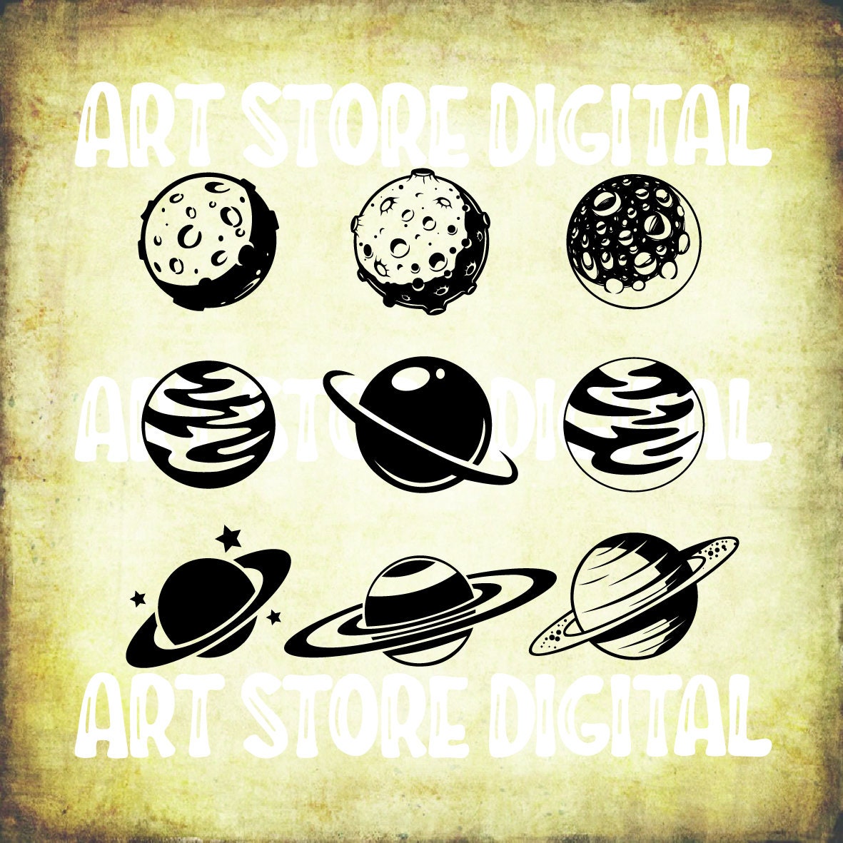 Planets SVG planet svg space svg earth svg moon svg svg | Etsy