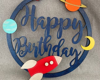 Happy Birthday Hoop Sign - Etsy UK