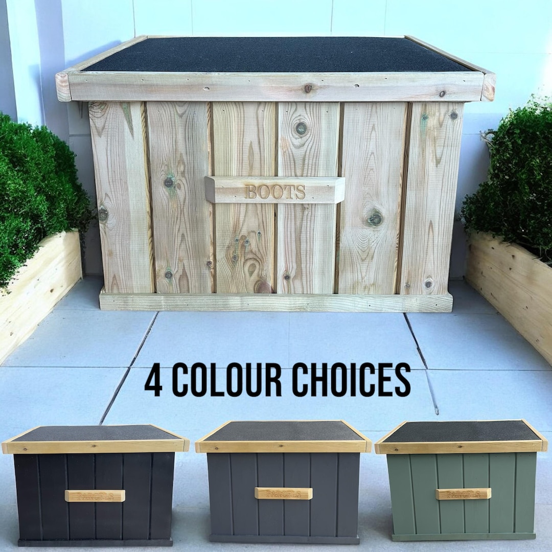 Doorstep Boot Box. Large Fully Assembled Wooden Outdoor Treated Garden ...