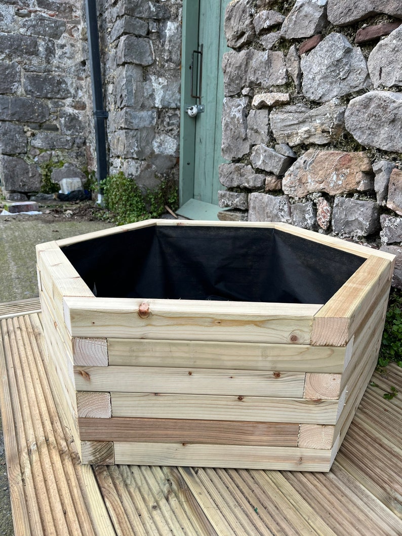 Honeycomb Hexagon Garden Planter Plant Pot. Pressure Treated - Etsy UK