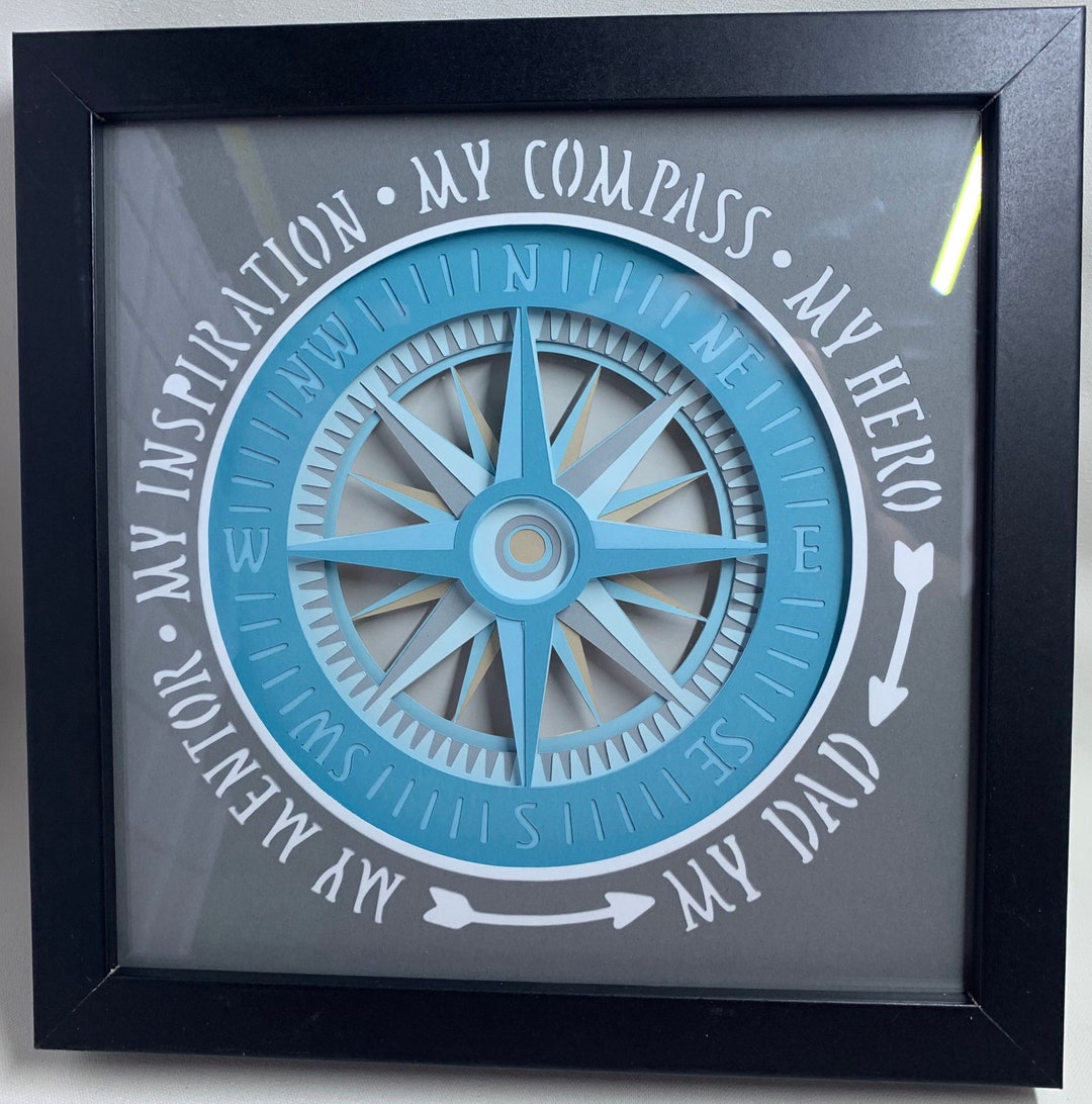 Compass Shadow Box - Etsy
