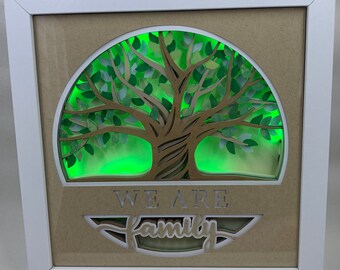 Family Tree Shadow Box - Etsy