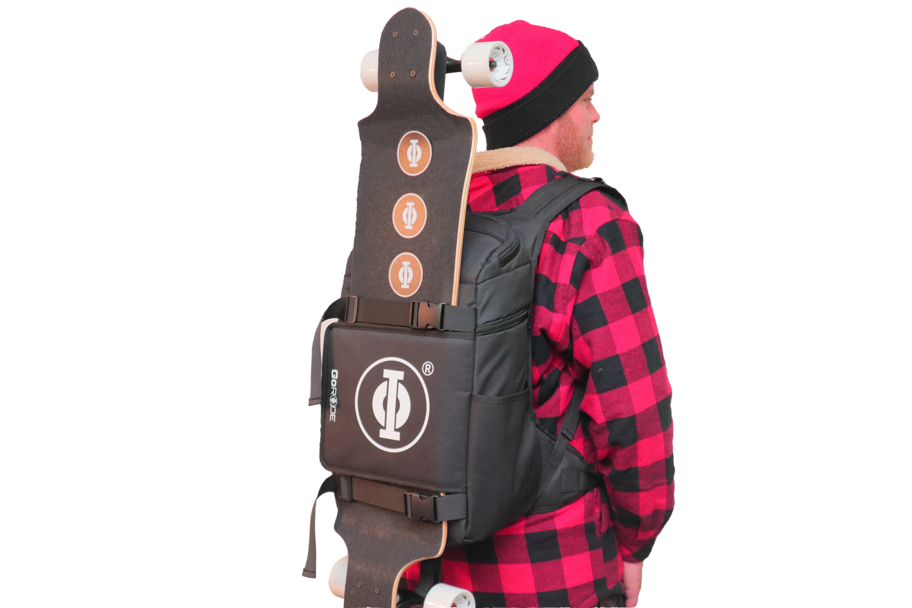 Goride Electric Longboard Skateboard Backpack Bag Carrier With Laptop ...