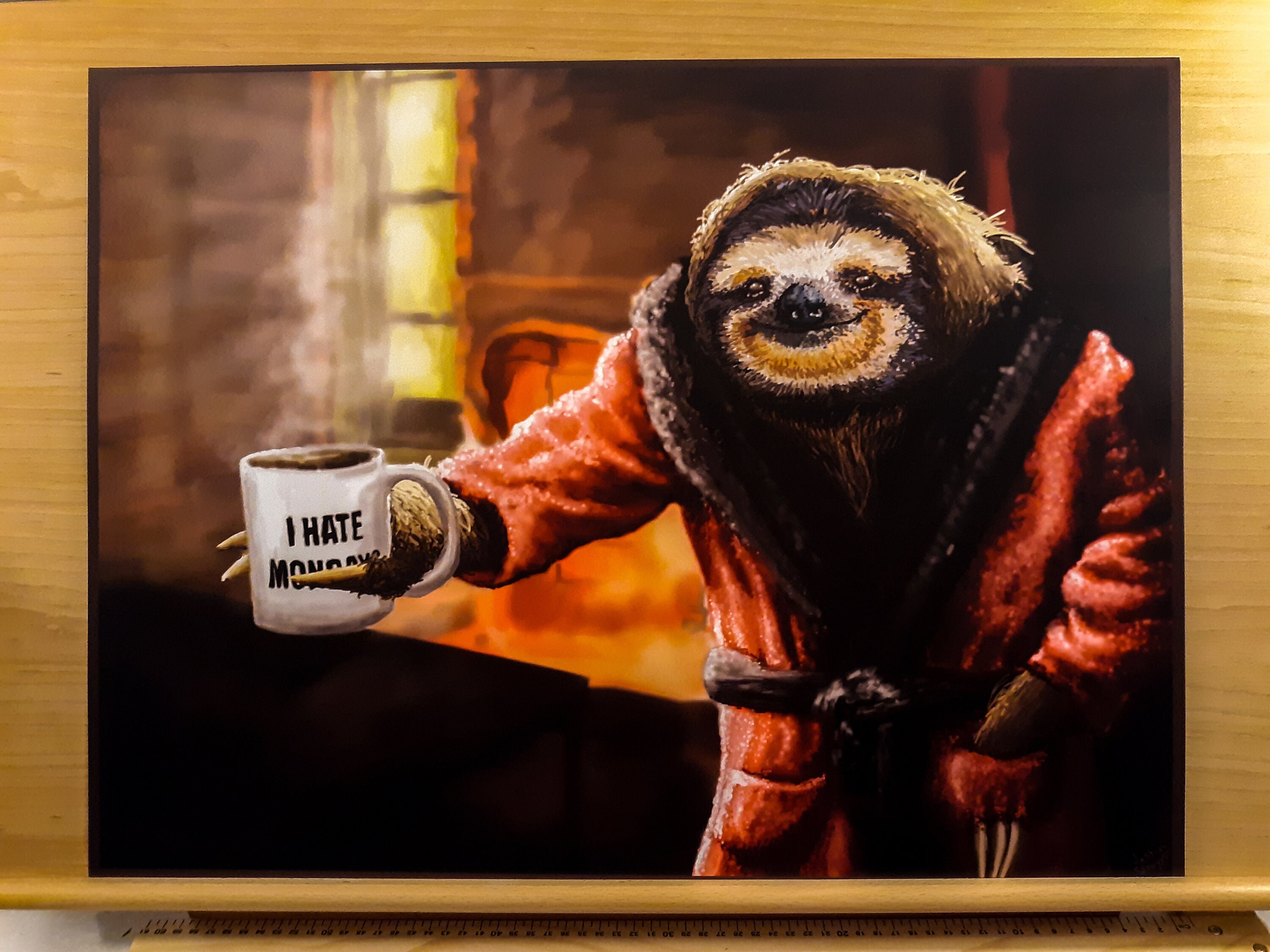 Suave Sloth Drawing Print - 18x24 Inches - Etsy UK