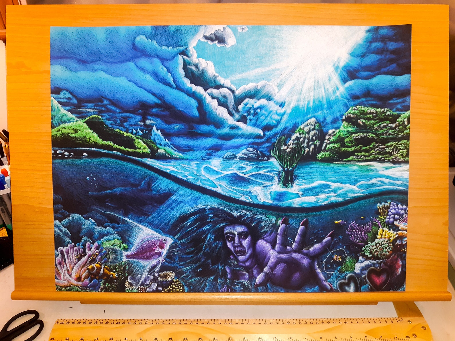 The Storm Colored Pencil Drawing - 18x24 Matte Print - Etsy