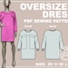 PATTERN OVERSIZED DRESS. Sewing Pattern Warm Short Dress. Digital Pack ...