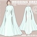 PATTERN WEDDING DRESS. Sewing Pattern Wedding Gown Plus Size. Digital ...