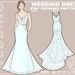PATTERN WEDDING DRESS. Sewing Pattern Bridal Gown Featuring Draping ...