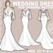 Mermaid Wedding Dress Sewing Pattern: Long Sleeves (PDF Digital ...
