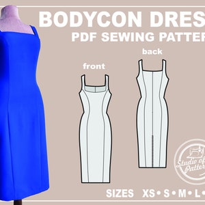 PATTERN PARTY DRESS. Sewing Pattern. Digital Pack 5 Sizes. Instant ...