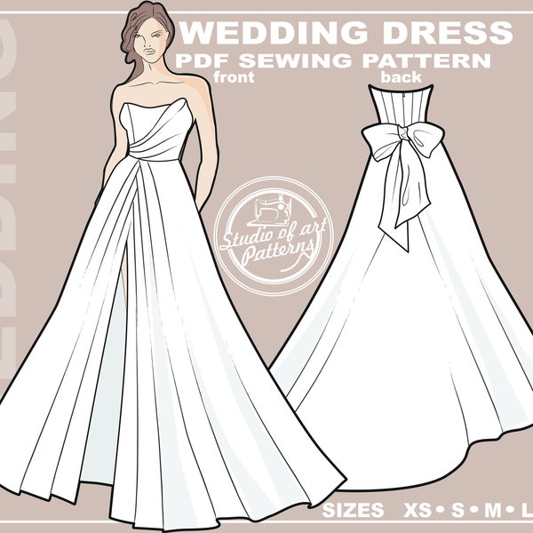 Slit Wedding Dress - Etsy