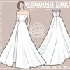 PATTERN WEDDING DRESS. Sewing Pattern. Digital Pack 5 Sizes. Instant ...