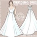 PATTERN WEDDING DRESS. Sewing Pattern Bridal Gown Featuring Draping ...